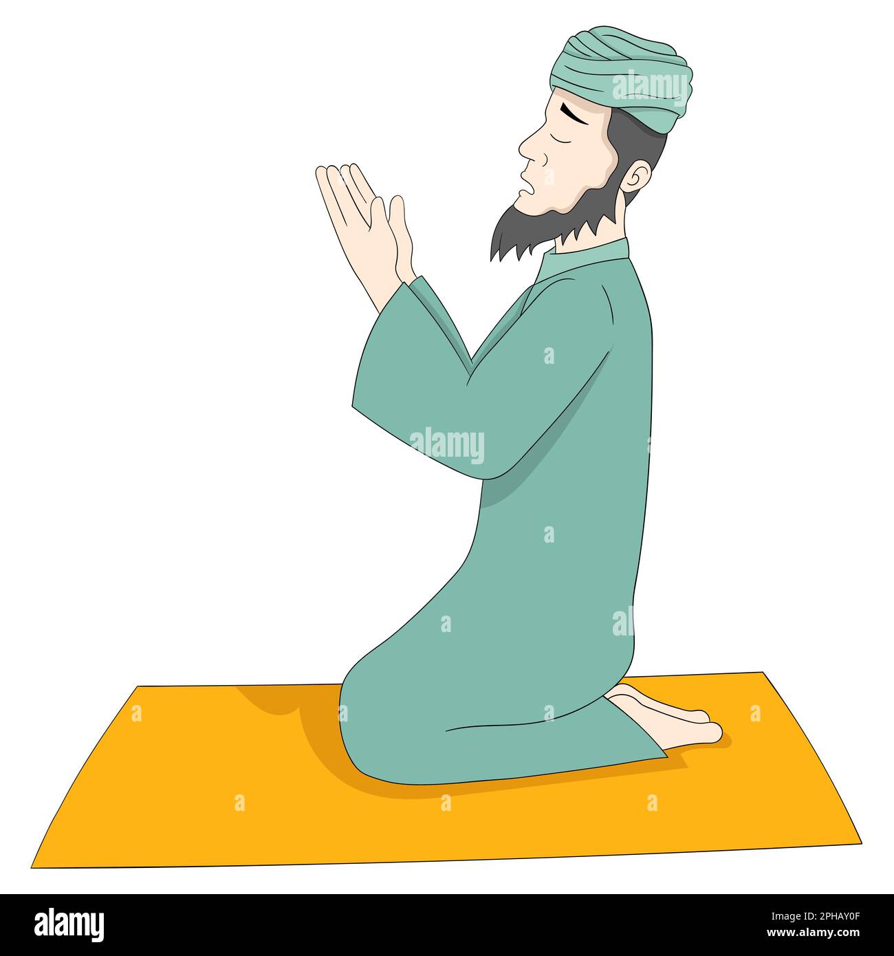 Muslim man head avatar Cut Out Stock Images & Pictures - Alamy