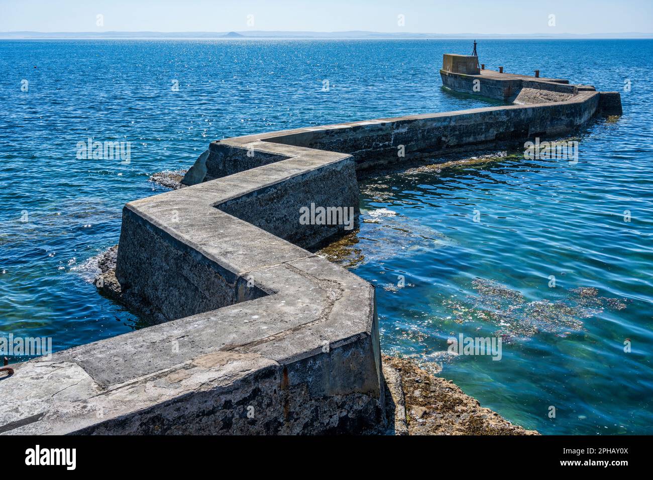 The Blocks, the Zig Zag breakwater to protect the harbour from the ...
