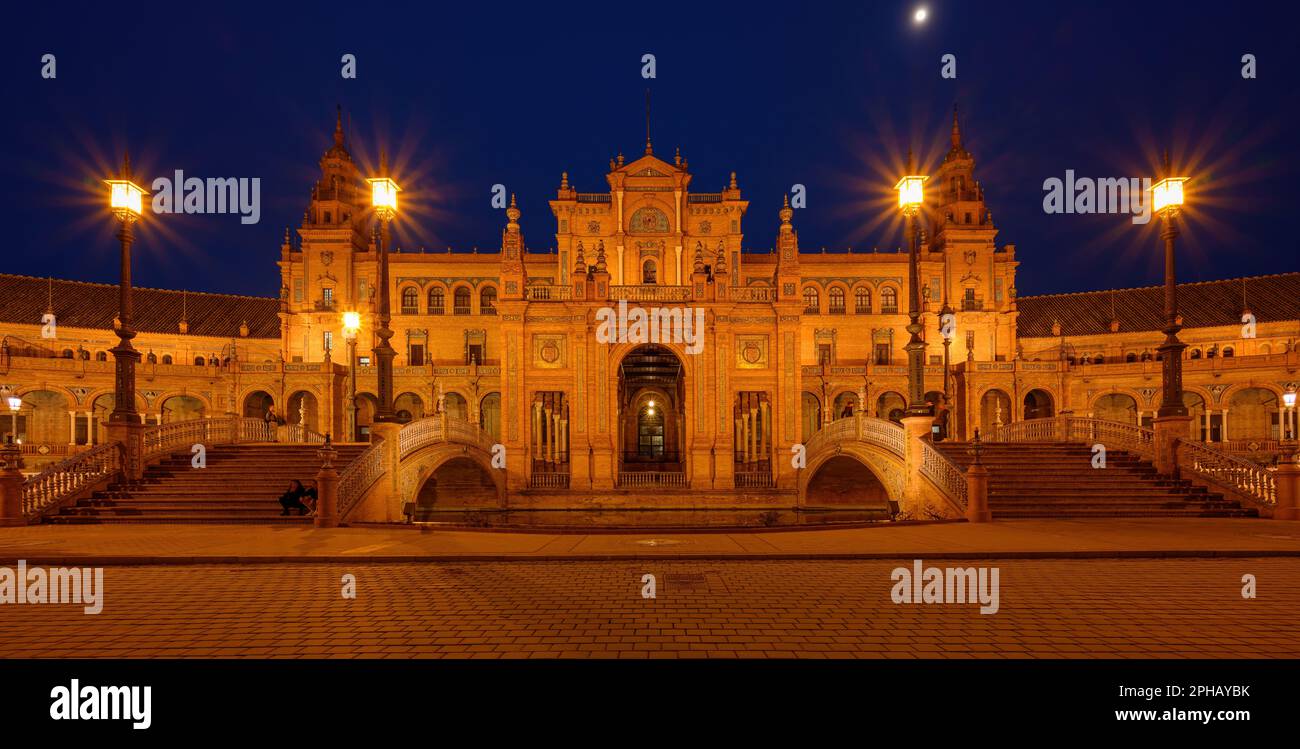 Legendary view of famous Plaza de Espana. Spanish square in the centre ...