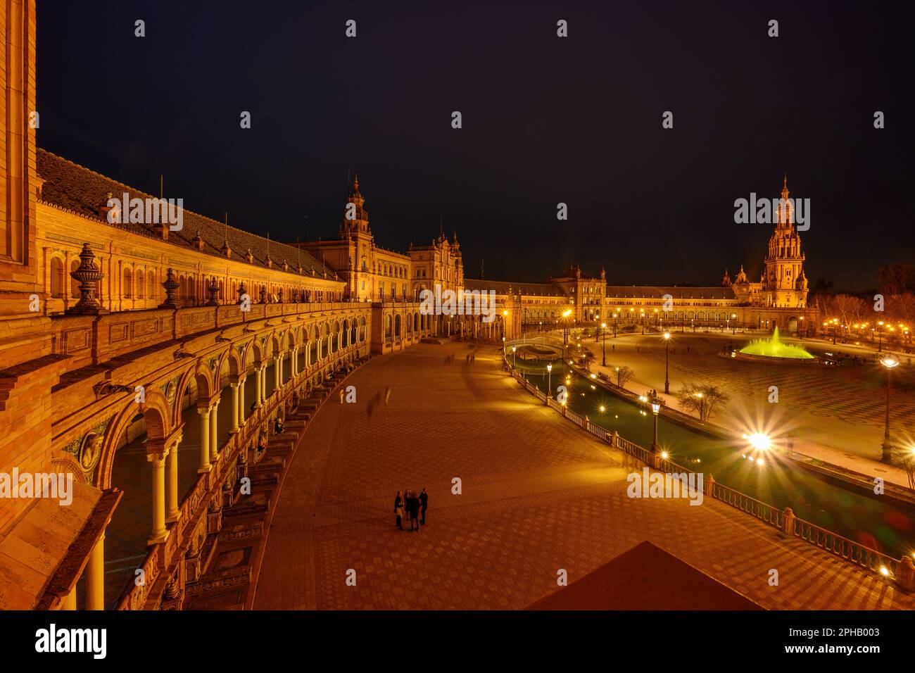 Legendary view of famous Plaza de Espana. Spanish square in the centre ...