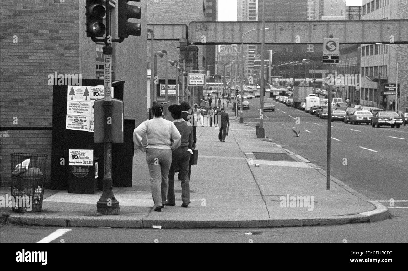Street scene, Philadelphia Pa.; USA, 1976 Stock Photo - Alamy
