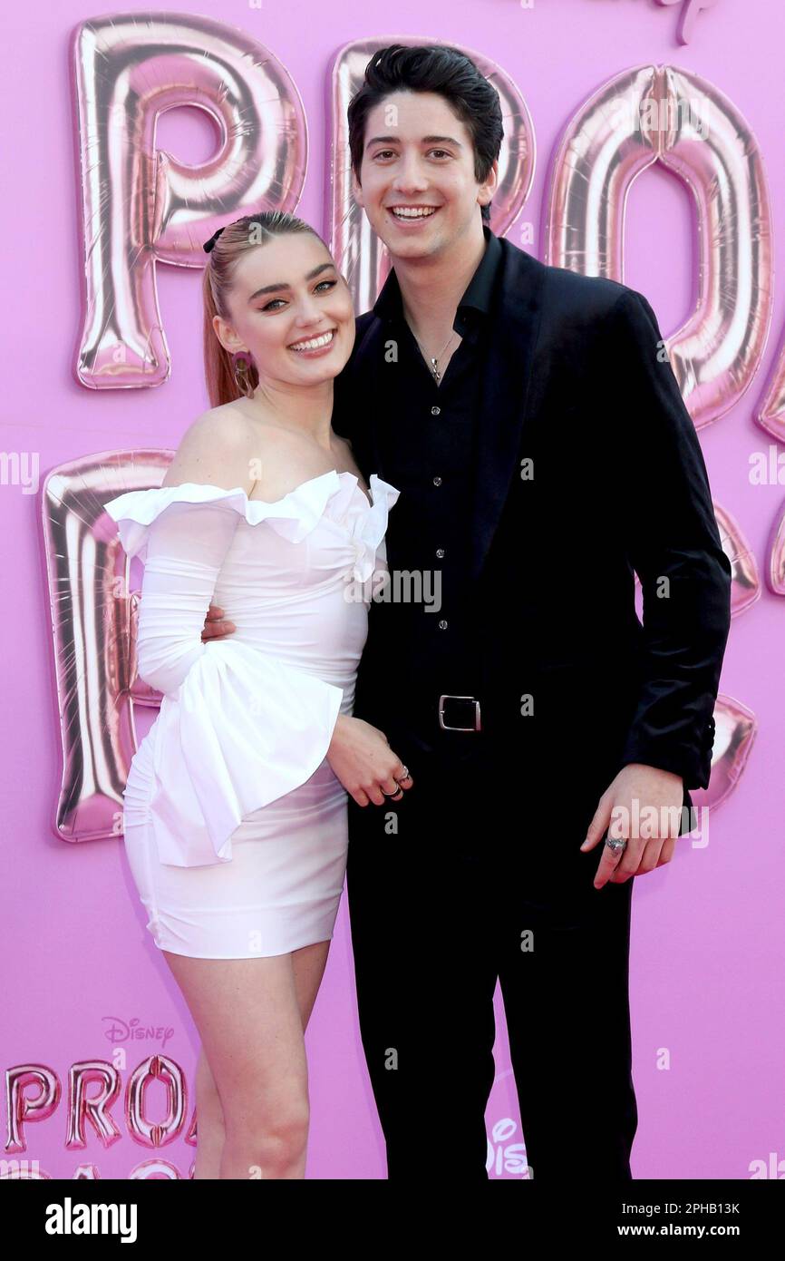 Meg Donnelly, Milo Manheim at arrivals for PROM PACT Premiere, Wilshire ...