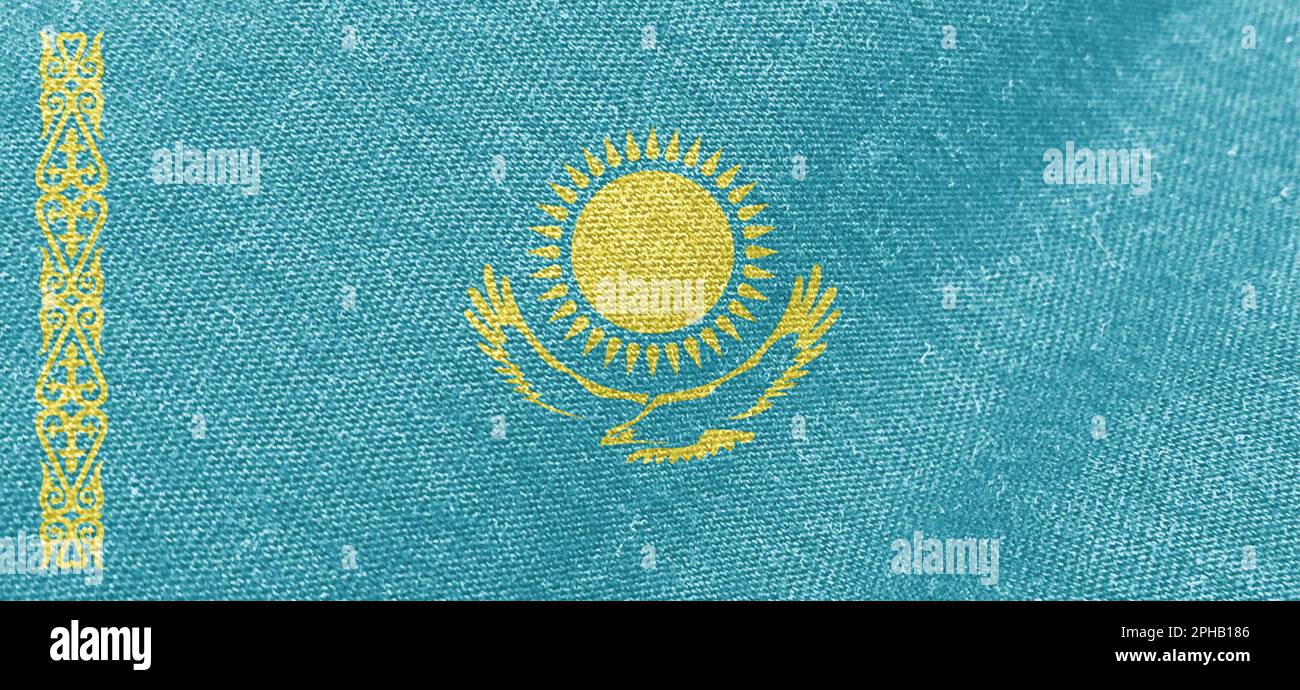 Kazakhstan fabric flag cotton material wide flags wallpaper colored ...