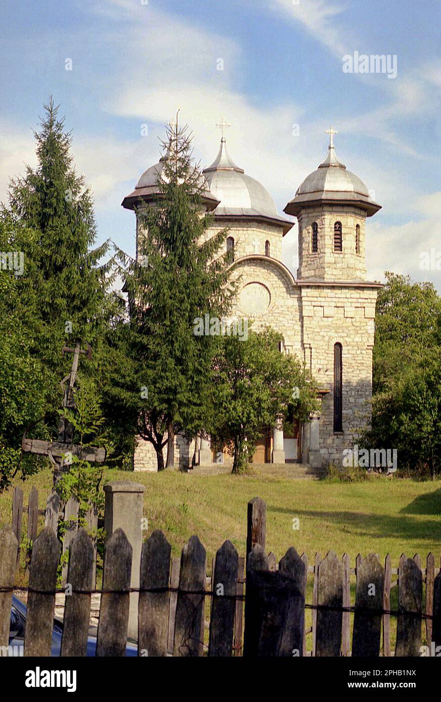 Alun, Hunedoara County, Romania, 2003. Exterior of the Christian ...