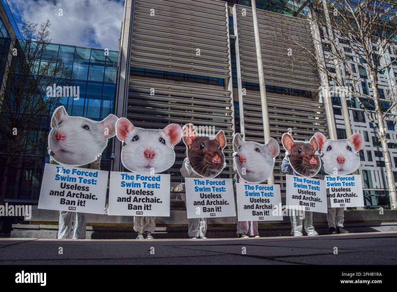 Peta protest animal experiments hi-res stock photography and images - Alamy