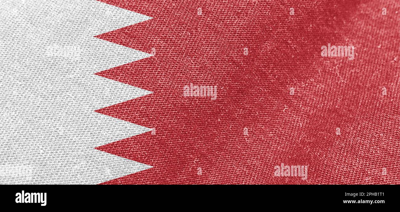 Bahrain flag fabric cotton material wide flag wallpaper Stock Photo - Alamy