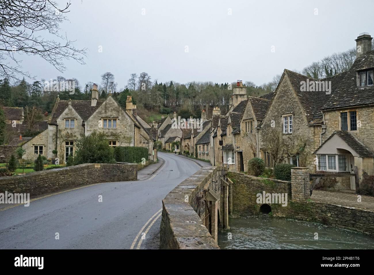 Exterior ancient architecture and European design of 'Castle Combe ...
