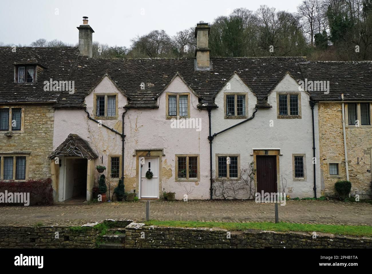 Exterior ancient architecture and European design of 'Castle Combe ...