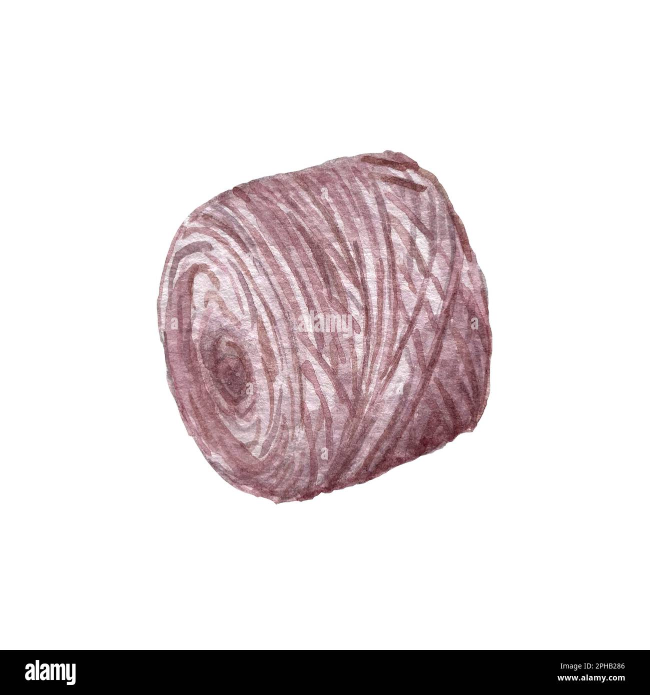 watercolor ball of yarn for knitting Stock Photo - Alamy