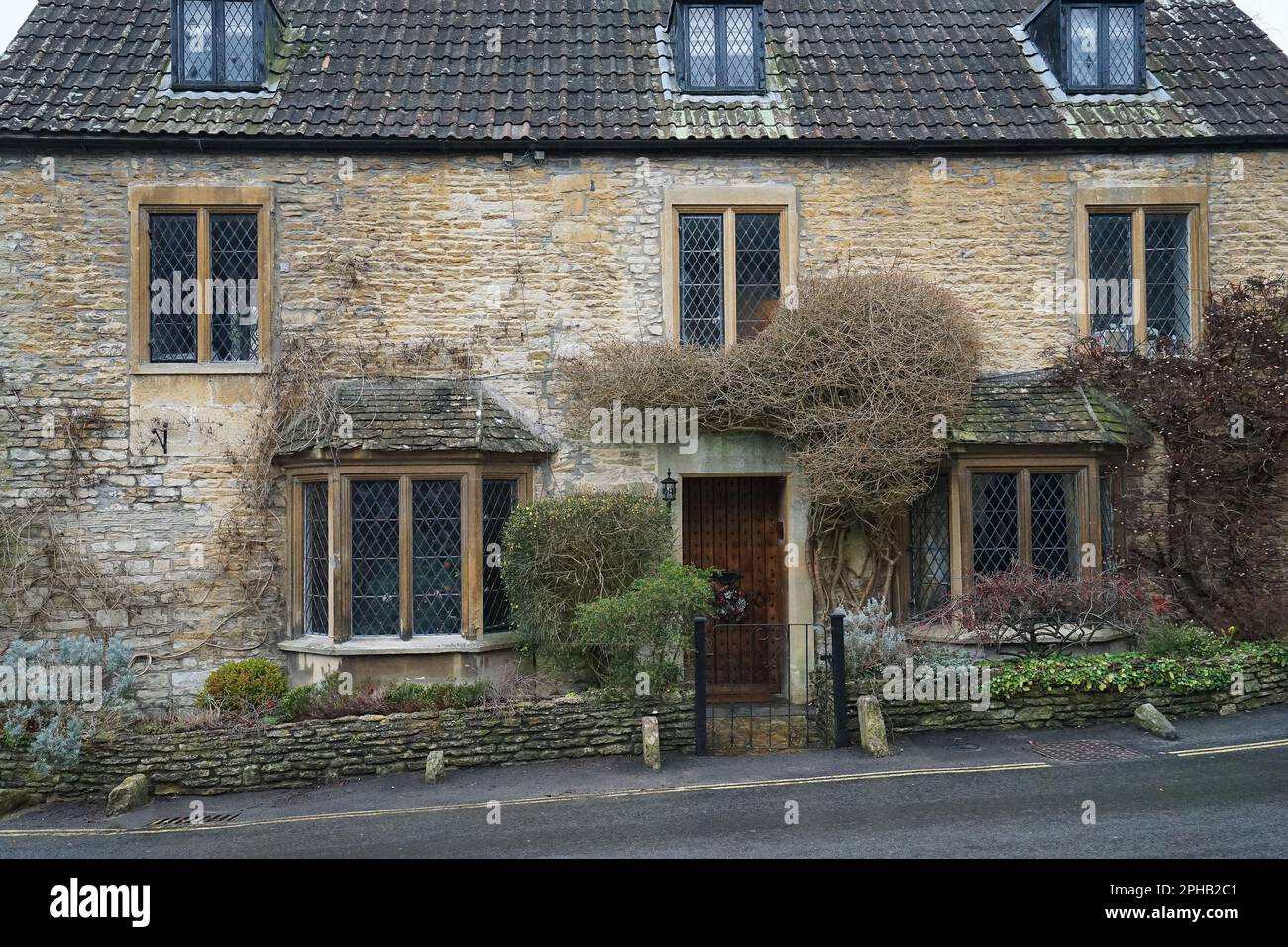 Exterior ancient architecture and European design of 'Castle Combe ...