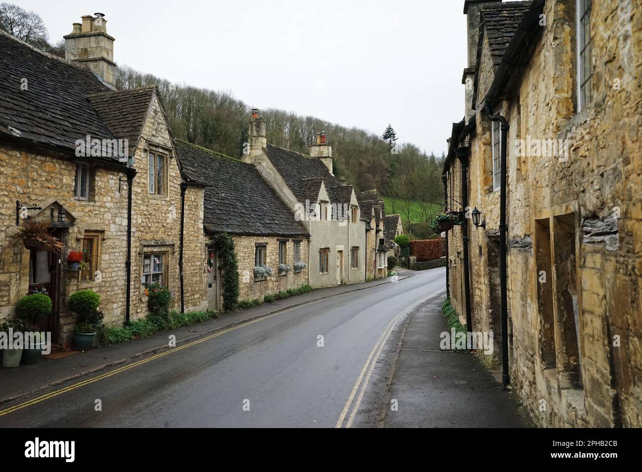 Exterior ancient architecture and European design of 'Castle Combe ...