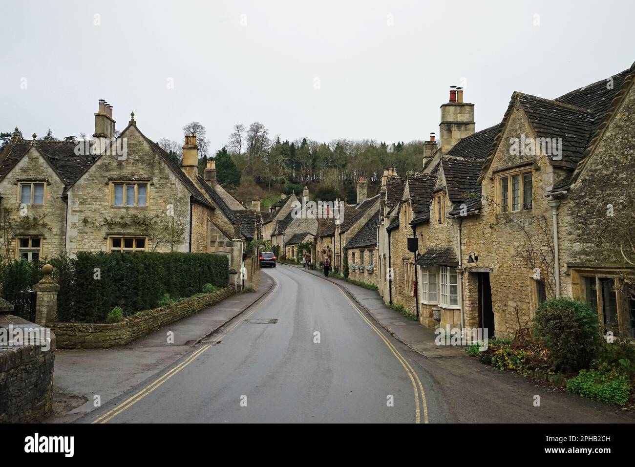 Exterior ancient architecture and European design of 'Castle Combe ...