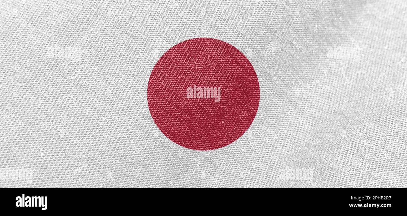 Japan flag fabric cotton material wide flag wallpaper Stock Photo - Alamy