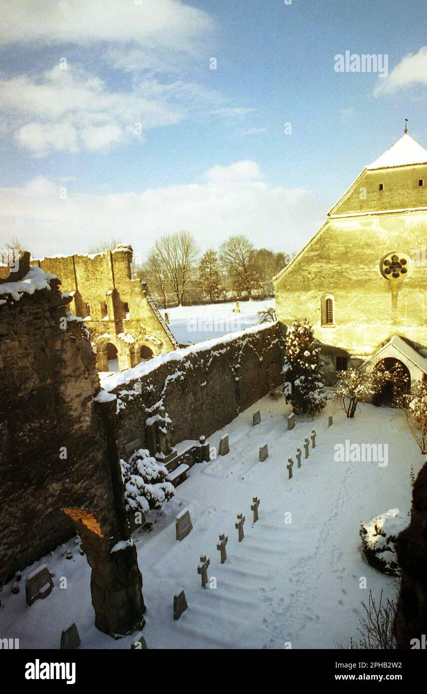 Carta, Sibiu County, Romania, 2001. The ruins of the medieval ...