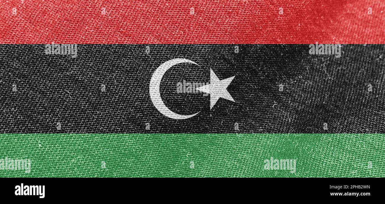 Libya flag fabric cotton material wide flag wallpaper of Libyan Stock ...