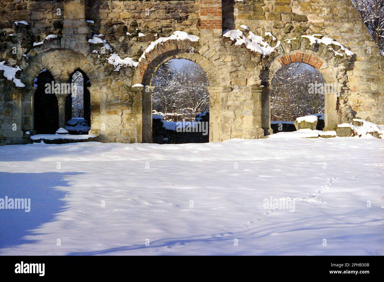 Carta, Sibiu County, Romania, 2001. The ruins of the medieval ...