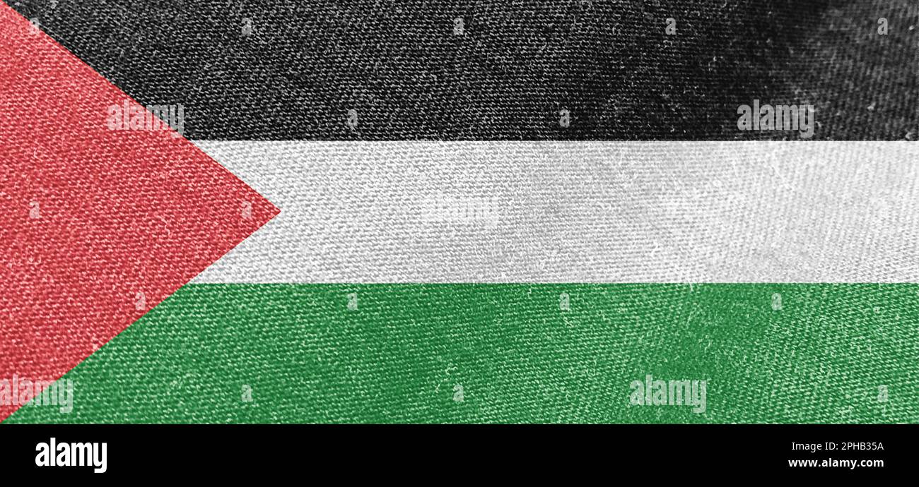 Palestine flag fabric cotton material wide flag wallpaper Stock Photo ...