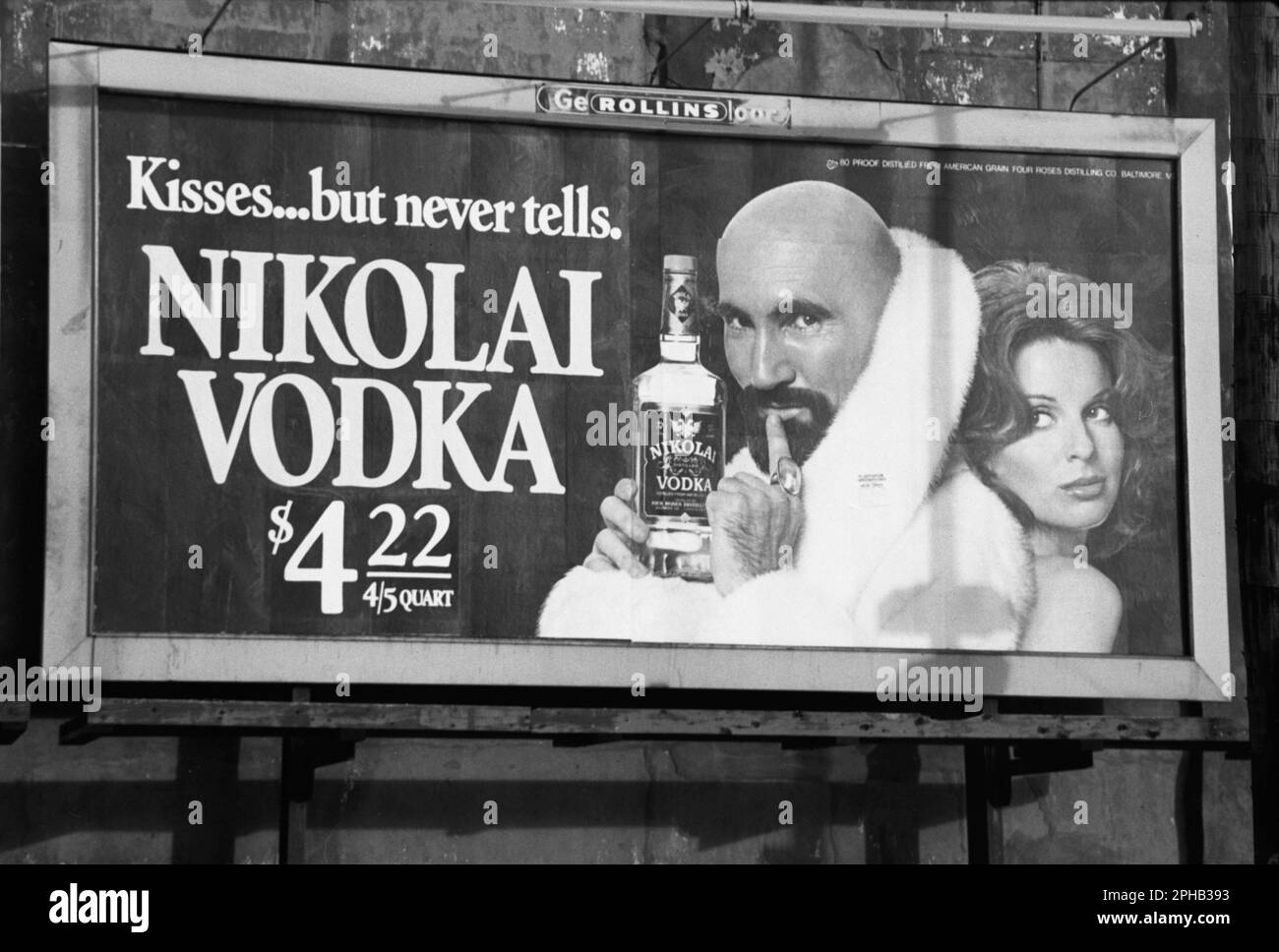 Nikolai Vodka, billboard, Philadelphia PA., USA, 1976 Stock Photo - Alamy