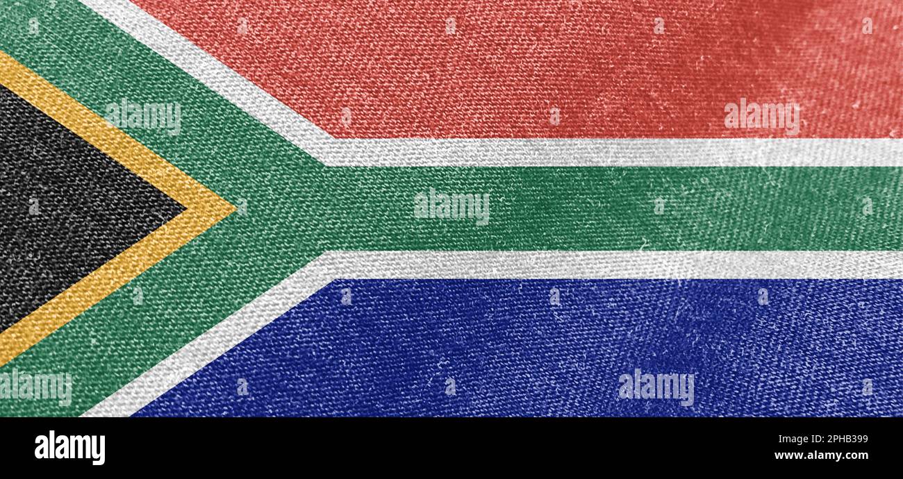 South Africa flag fabric cotton material wide flag wallpaper Stock ...