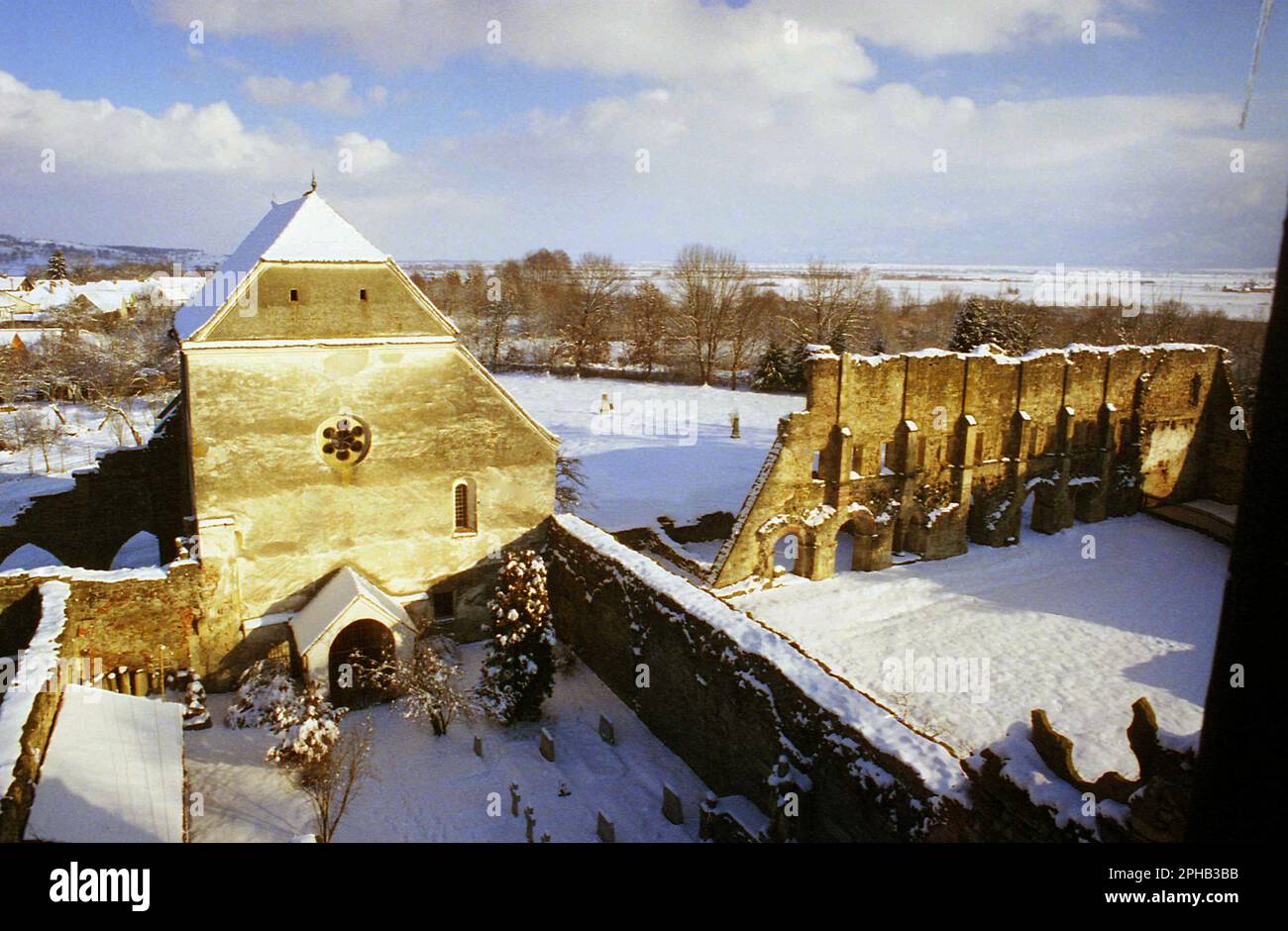 Carta, Sibiu County, Romania, 2001. The ruins of the medieval ...