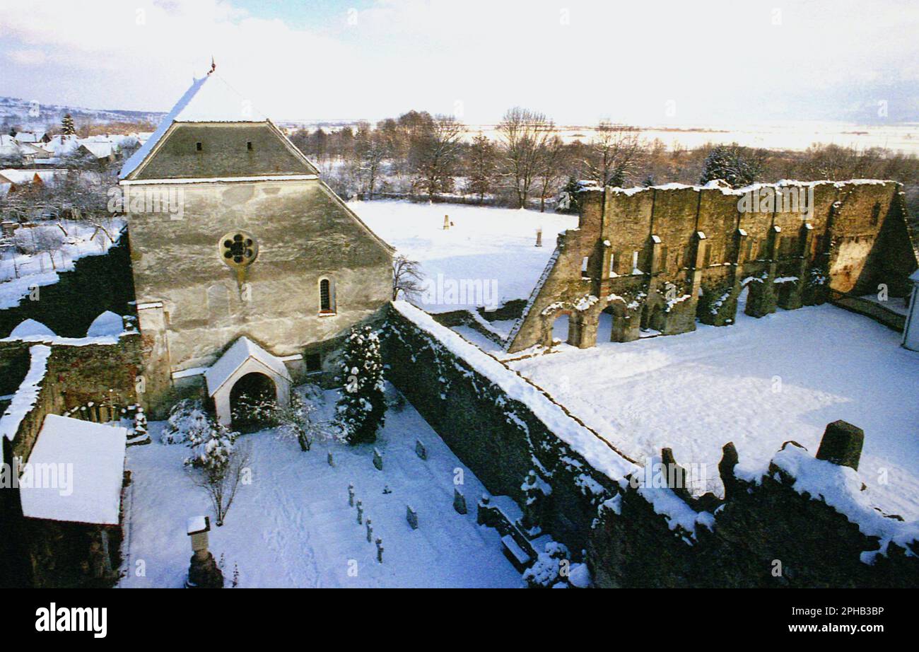 Carta, Sibiu County, Romania, 2001. The ruins of the medieval ...