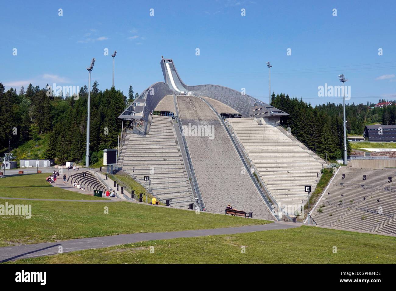 Norway, Oslo, Holmenkollen is a mountain and a neighbourhood in the ...