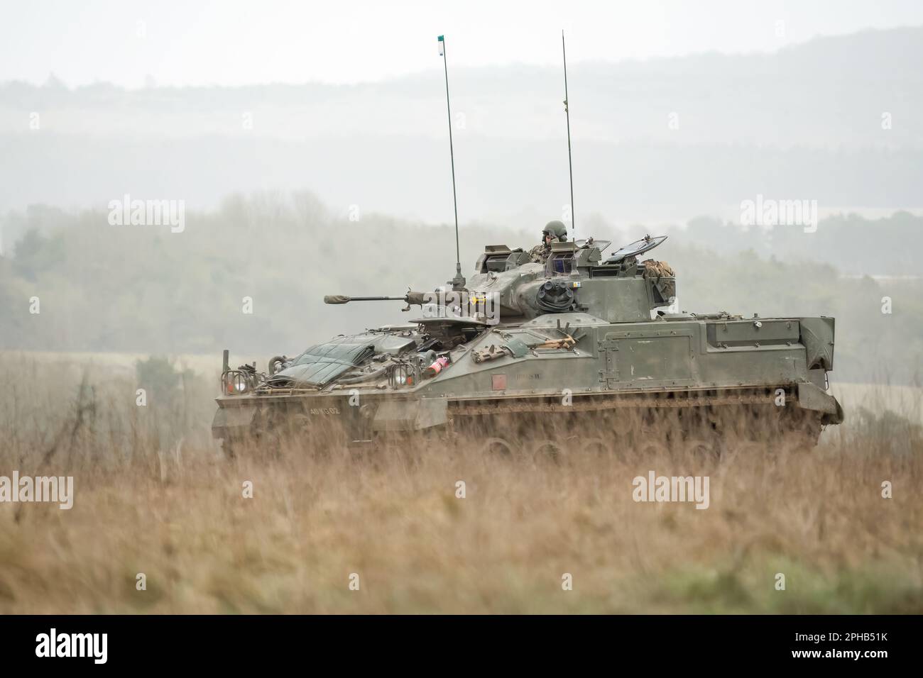 British army FV510 fighting vehicle tank in a grass field Stock Photo ...