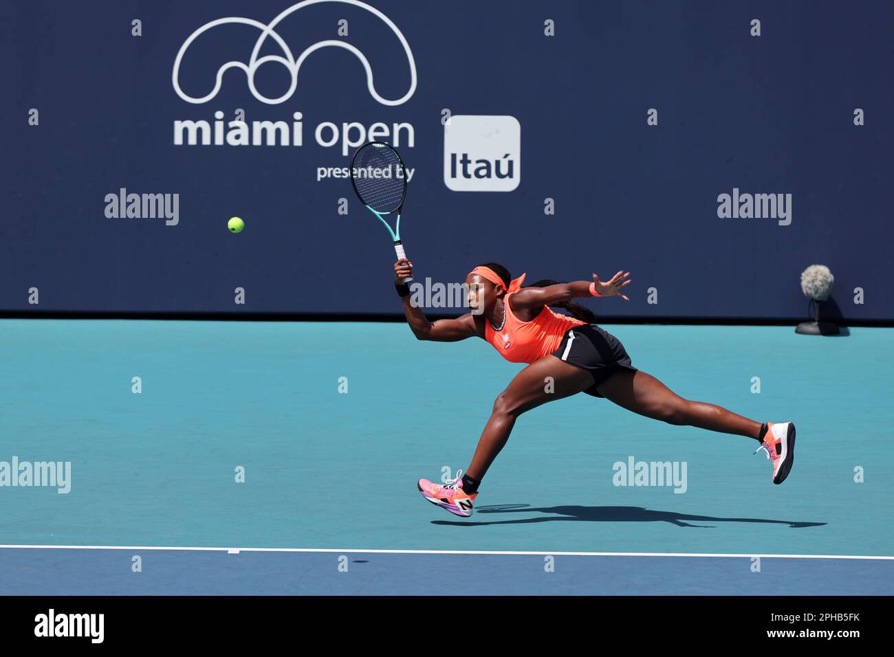 MIAMI GARDENS, FLORIDA - MARCH 21: Coco Gauff during practice on ...