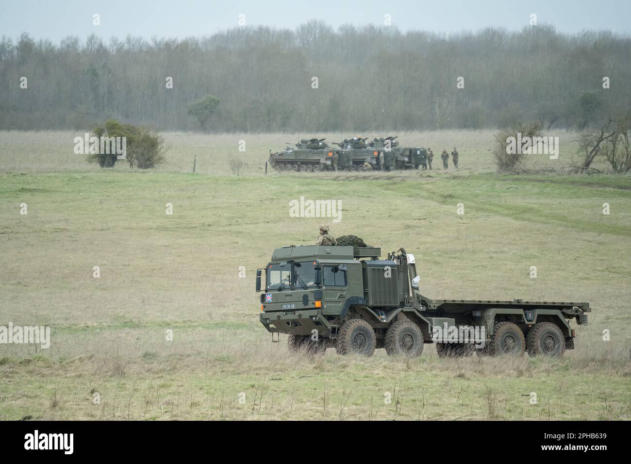 British army MAN HX77 8x8 EPLS Heavy Utility Truck in action on a ...