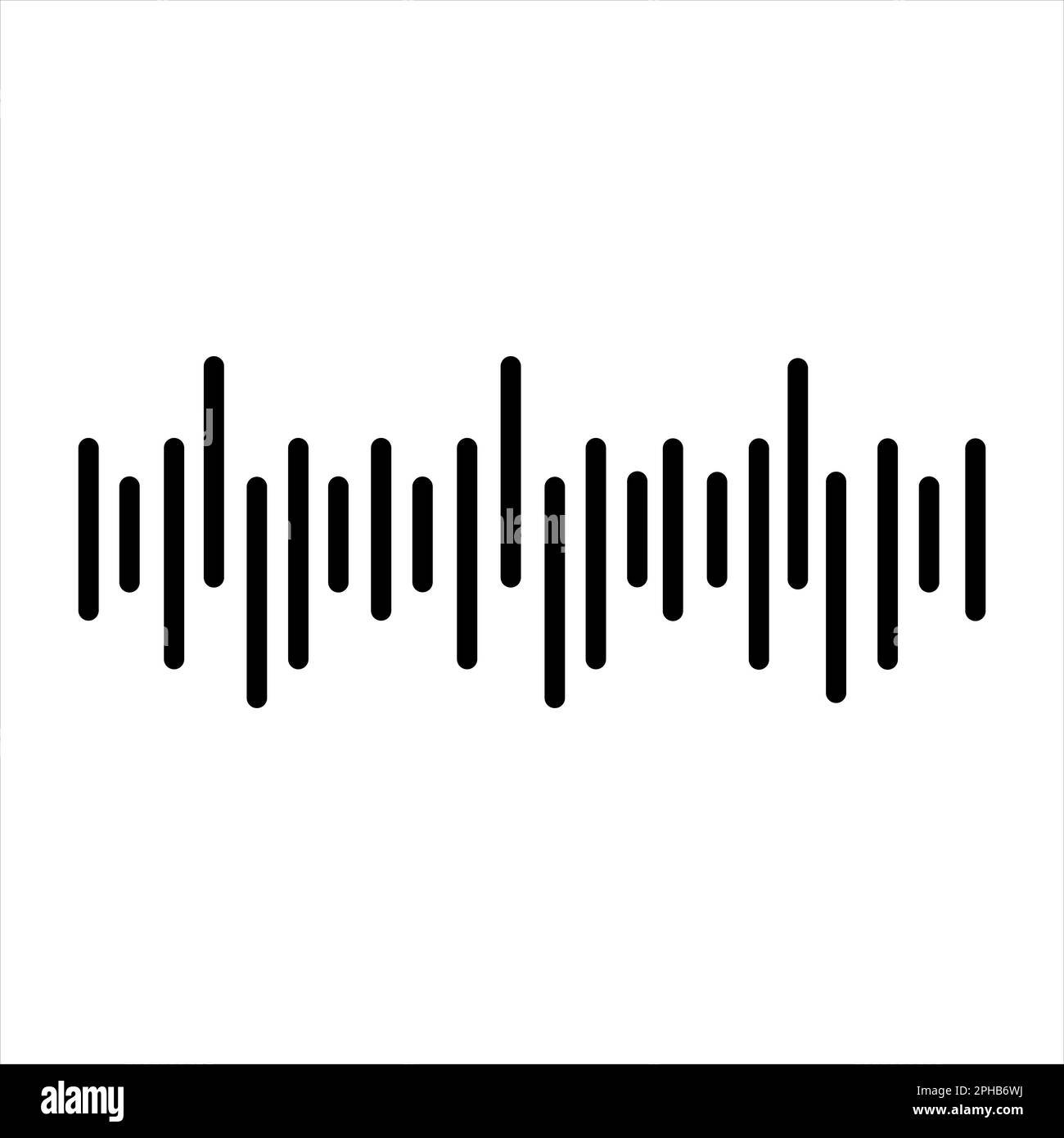 Sound wave icon vector. Audio equalizer illustration sign. audio symbol ...