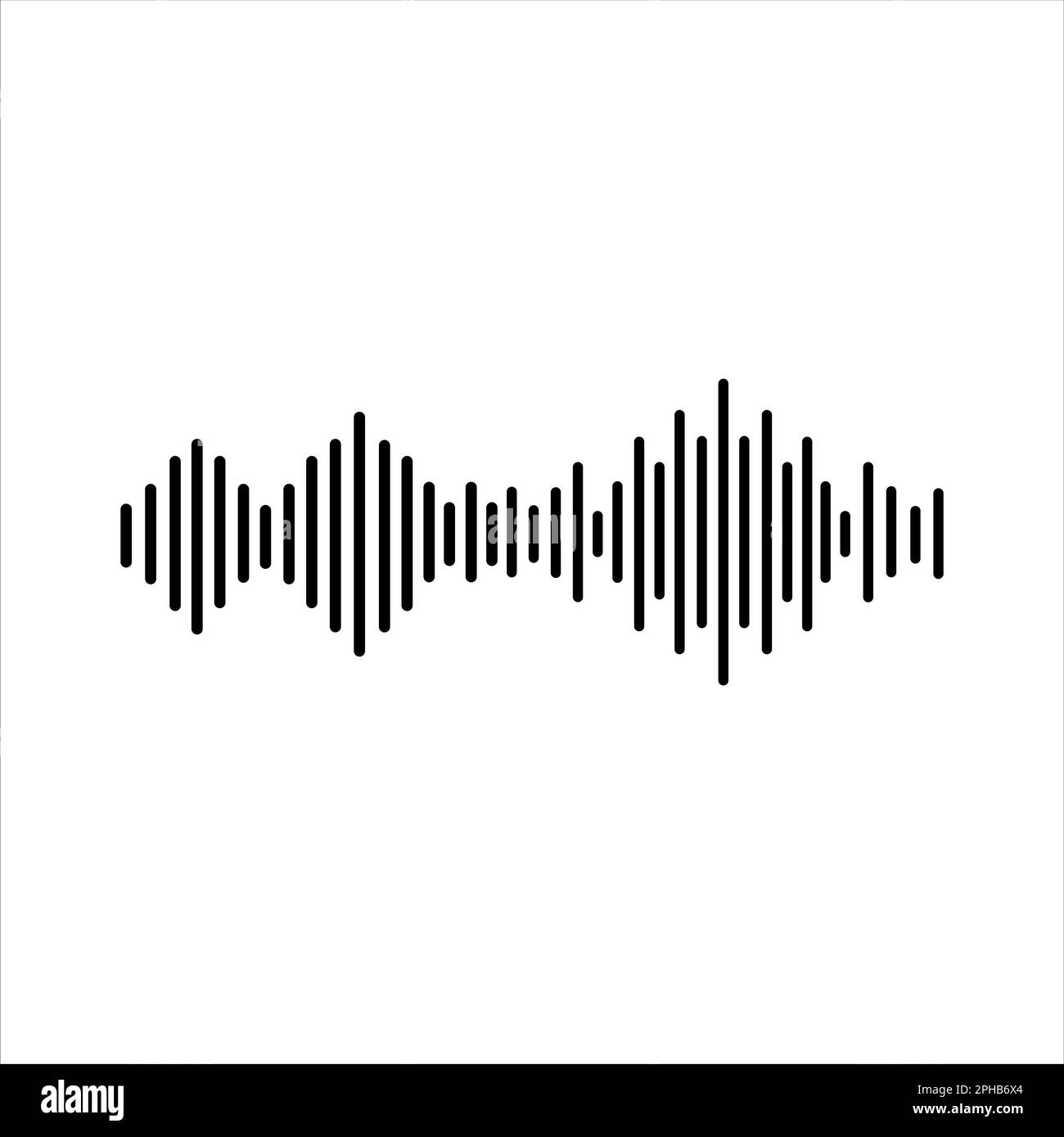 Sound wave icon vector. Audio equalizer illustration sign. audio symbol ...
