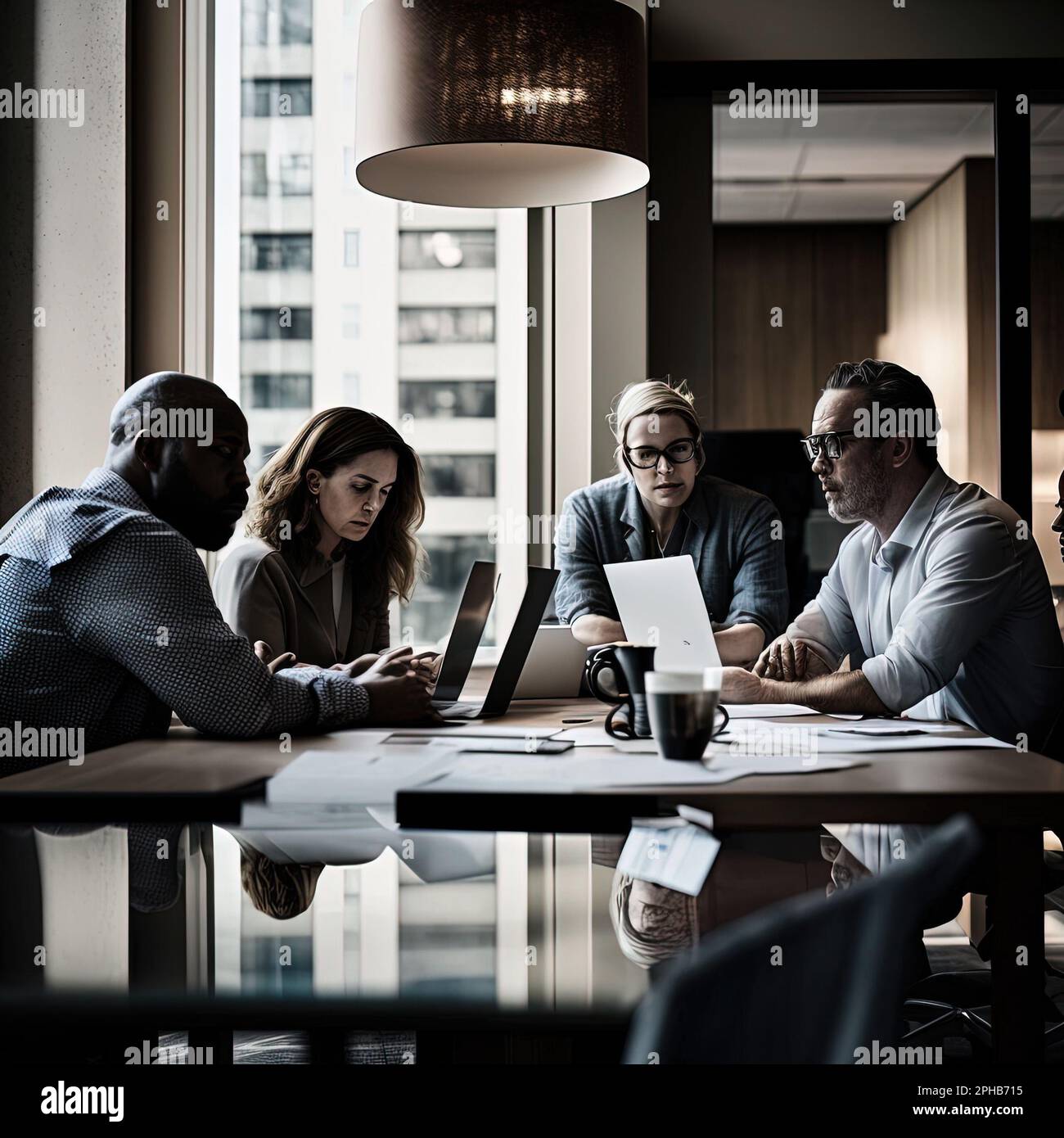 Team of colleagues brainstorming ideas to plan project and business ...