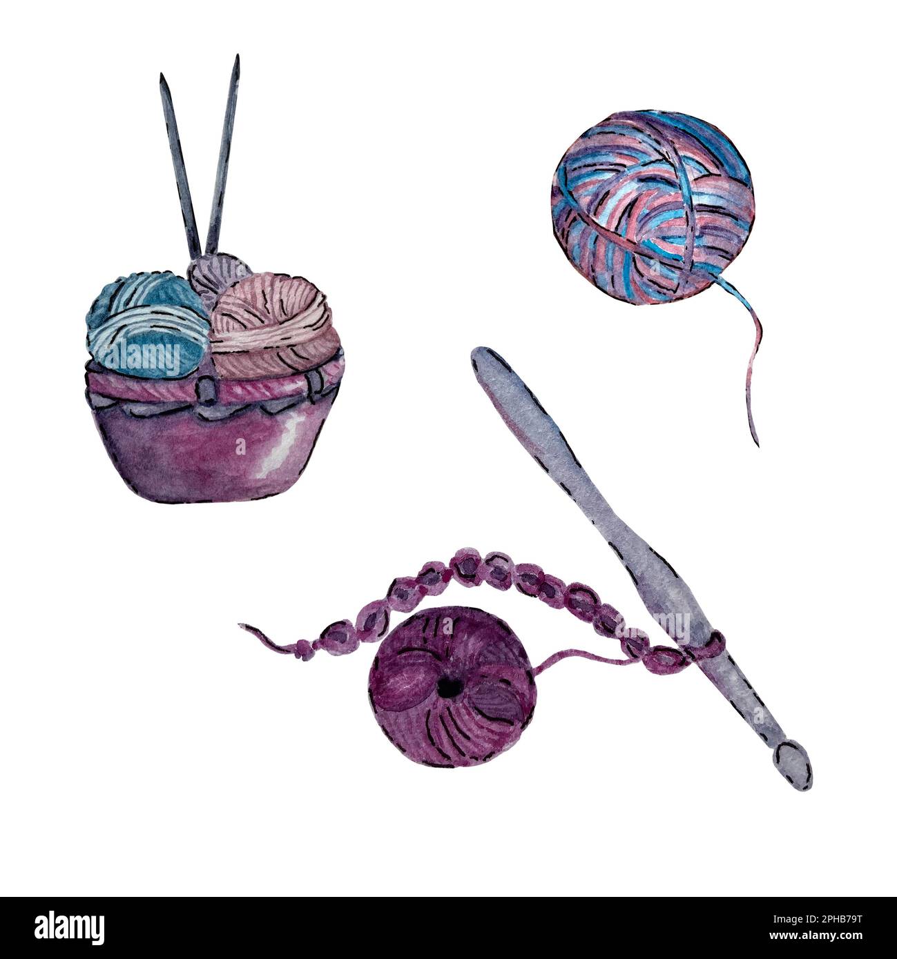 Crocheting hand needlework Cut Out Stock Images & Pictures - Alamy