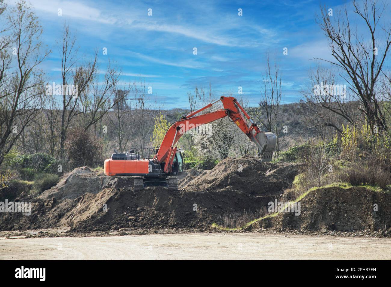excavator at work Stock Photo - Alamy
