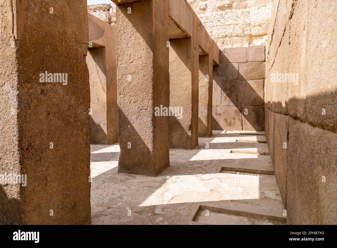 The Valley Temple of Khafre at the Pyramids of Giza Complex in Egypt ...