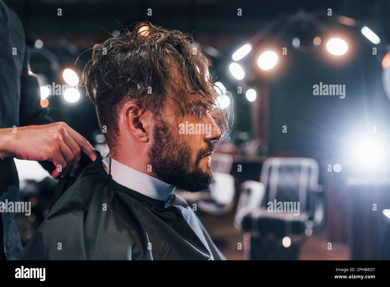 Barber job mens haircut in hi-res stock photography and images - Alamy