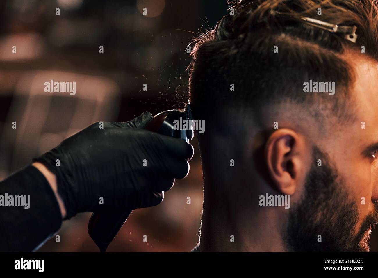 Barber shape up haircut white hi-res stock photography and images - Alamy