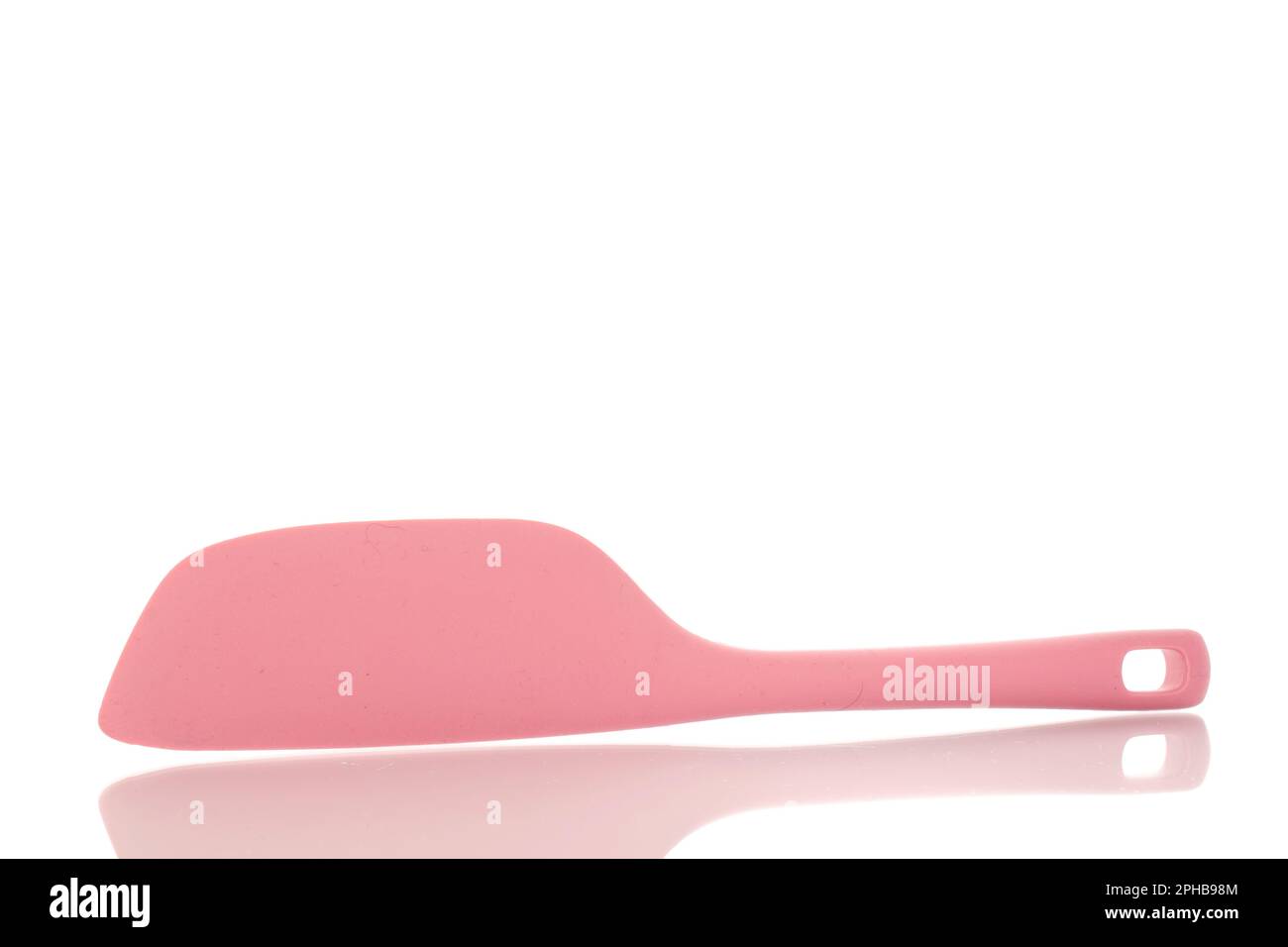 One silicone pastry knife, macro, isolated on white background Stock ...