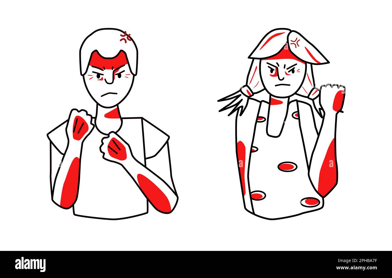 Annoyed teenager boy Stock Vector Images - Alamy