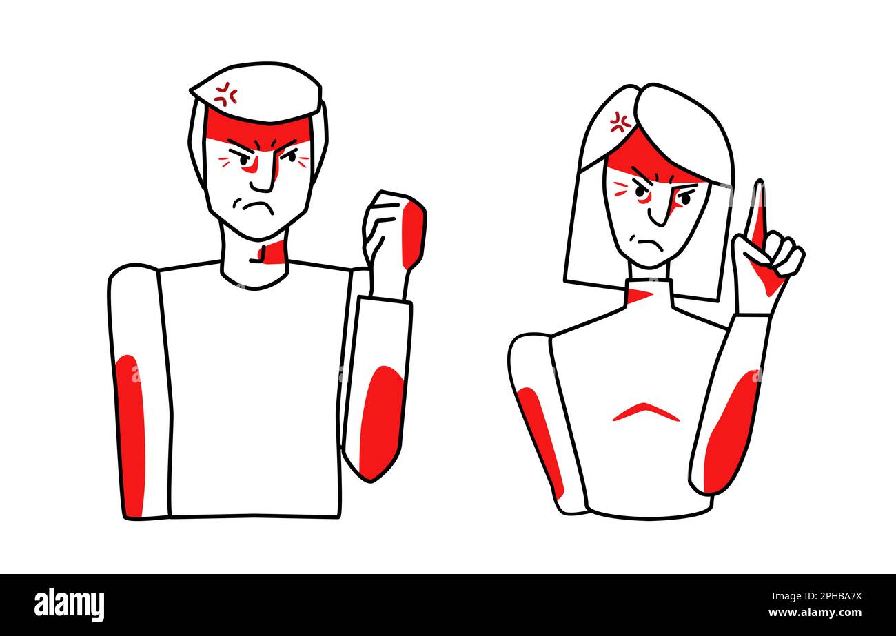 Bad tempered woman Stock Vector Images - Alamy