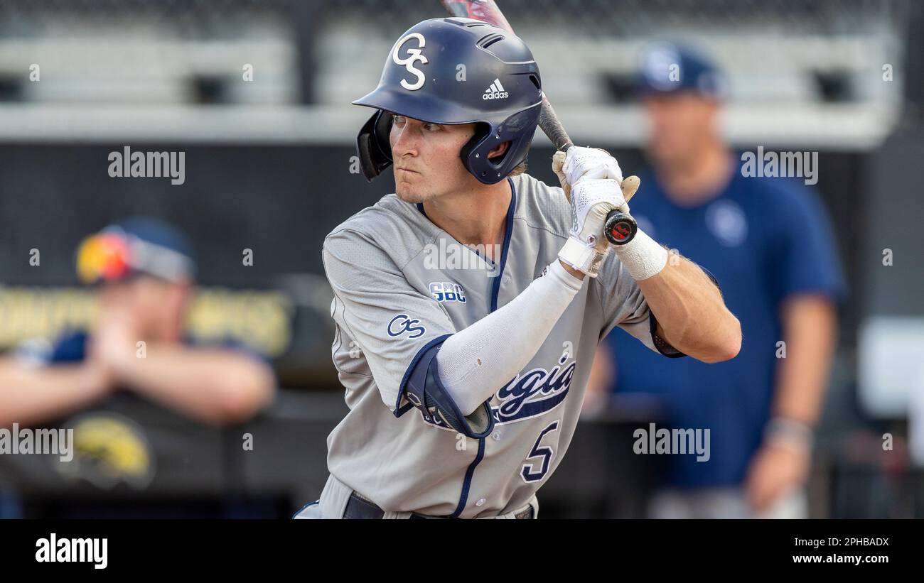 Georgia Southern infielder Jesse Sherrill (5) during an NCAA baseball ...