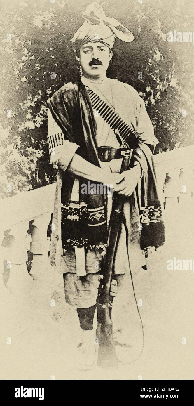 The image is of King Amanullah Khan in tribal dress complete with Brith ...
