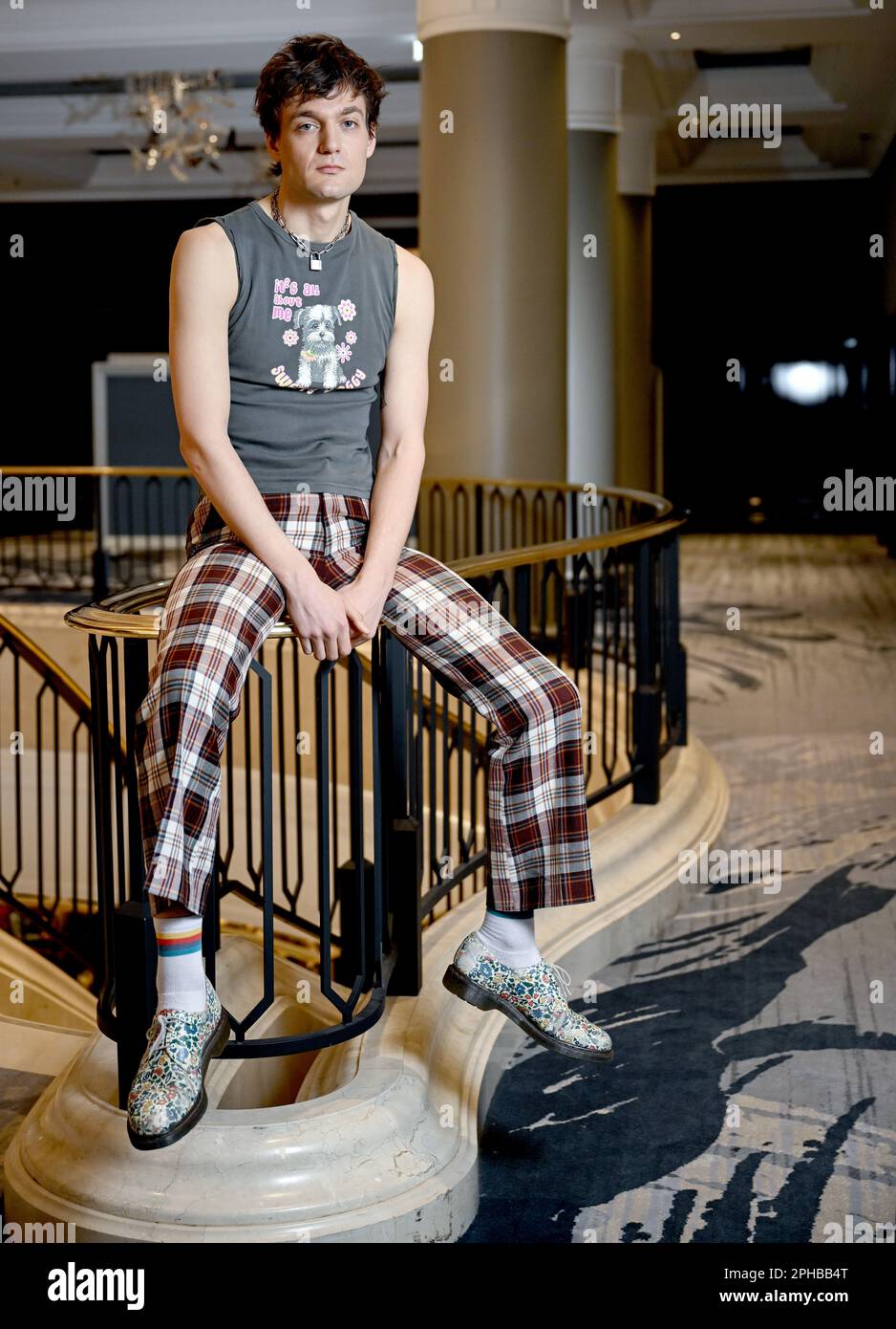 Berlin, Germany. 27th Mar, 2023. Lucas Englander, actor from Austria ...