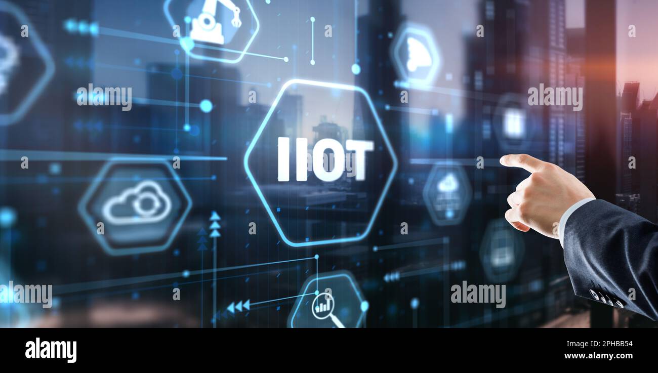 IIOT industrial internet of things concept. Technology and Business ...