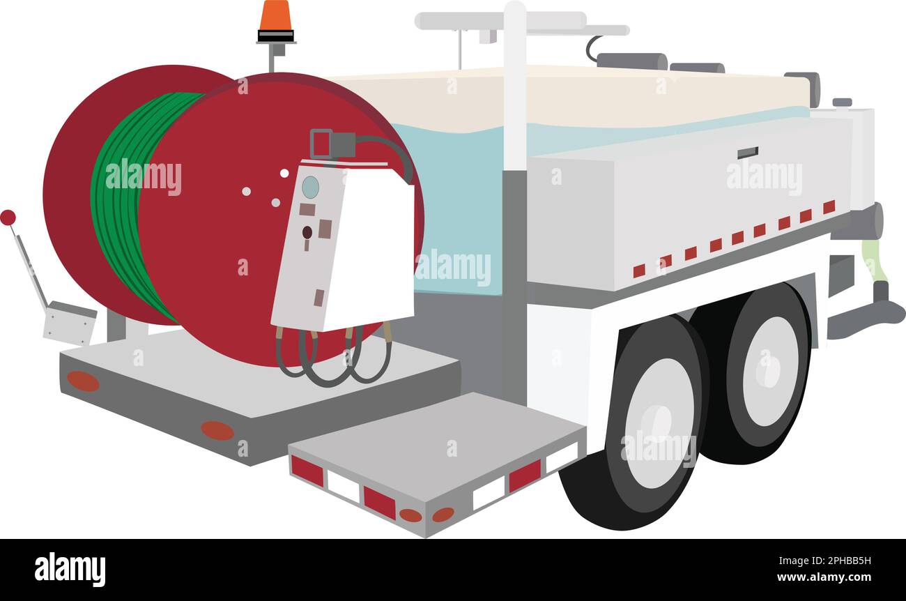 Plumbing Hydro Jetting machine, isolated on white background. Sewer ...