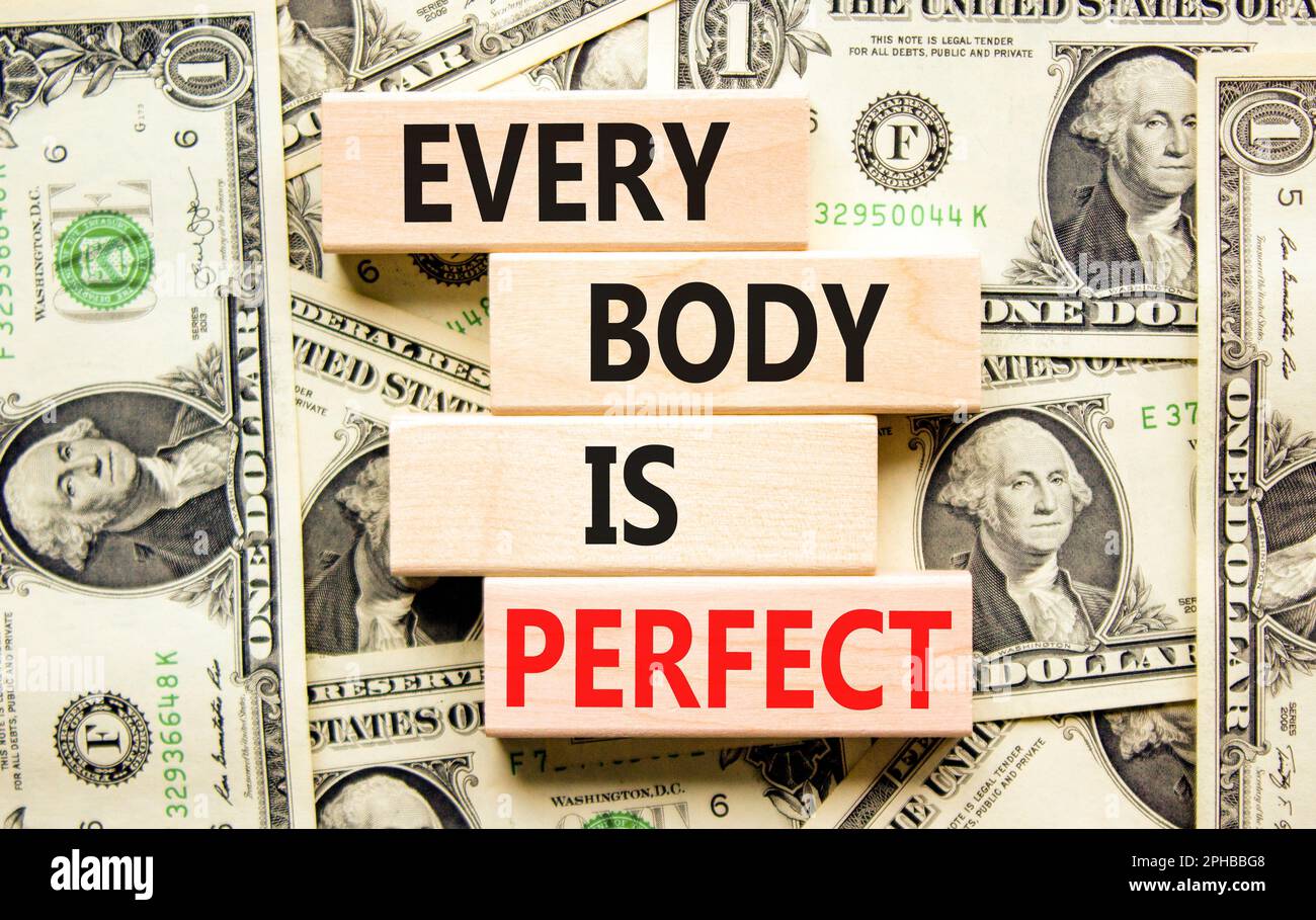 Every body is perfect symbol. Concept words Every body is perfect on ...