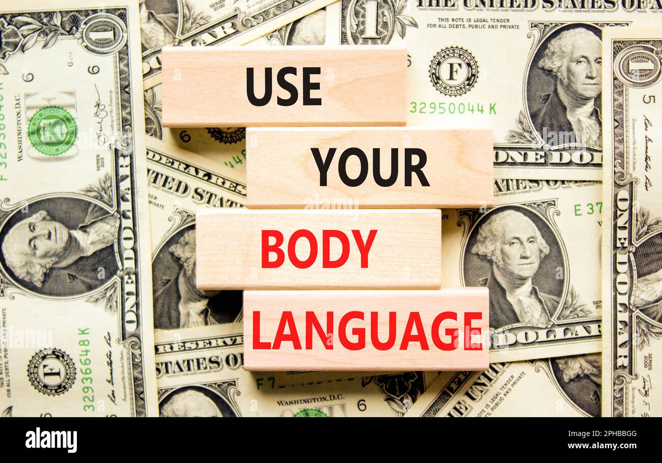 Use your body language symbol. Concept words Use your body language on ...