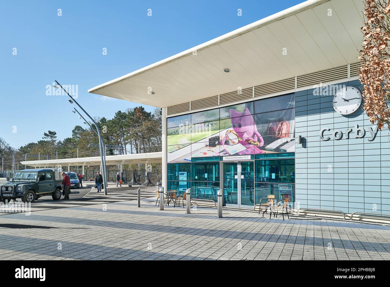 Ticket office at the railway station in Corby, England Stock Photo - Alamy