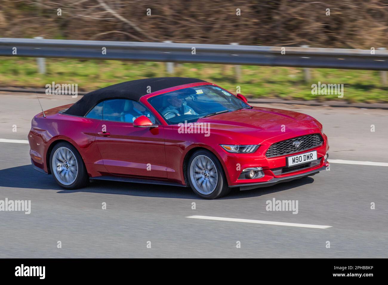 2018 Red FORD MUSTANG ECOBOOST 2261cc 6 speed automatic; travelling on ...