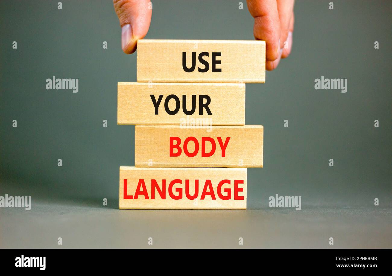 Use your body language symbol. Concept words Use your body language on ...